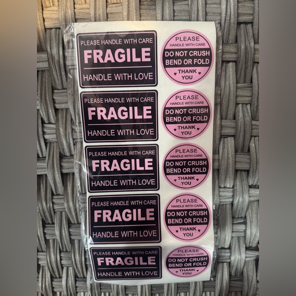 Office | Fragile Shipping Stickers 10pcs | Poshmark